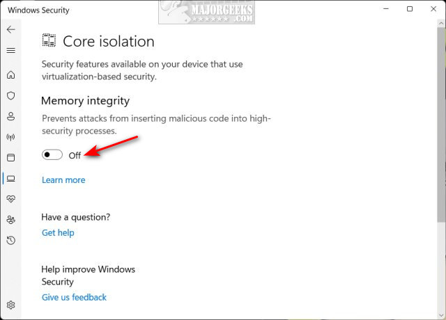How To Turn Core Isolation Memory Integrity On Or Off In Windows 10